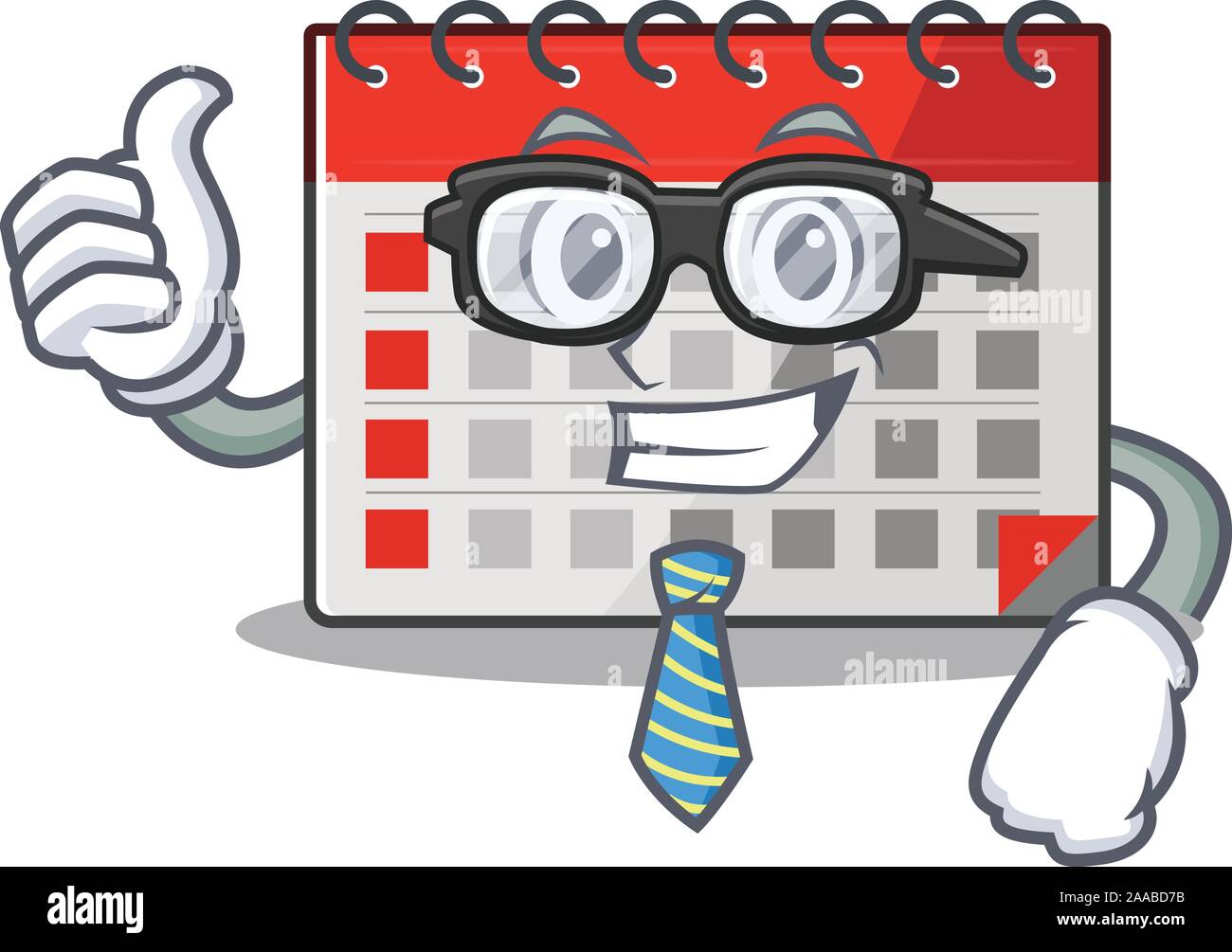 Character calendar isolated with in cartoon businessman Stock Vector ...