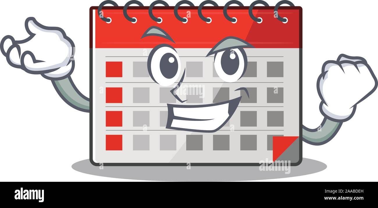 Character calendar isolated with in cartoon successful Stock Vector ...