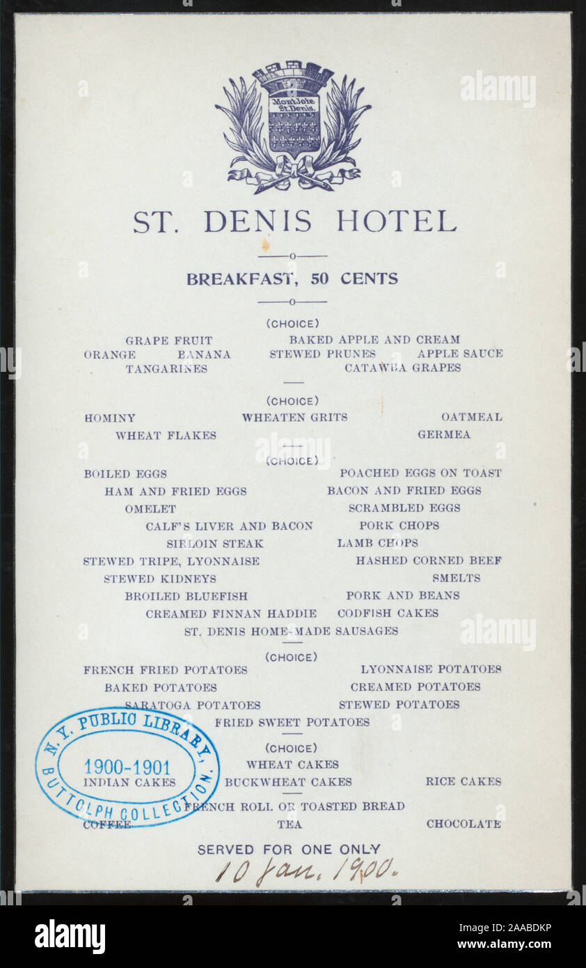 DATE HAND-WRITTEN [FEB]; PRIX-FIXE MENU; NOTATION SERVED FOR ONE ONLY ...