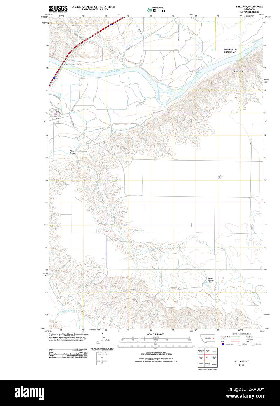 Map of fallon montana hi-res stock photography and images - Alamy