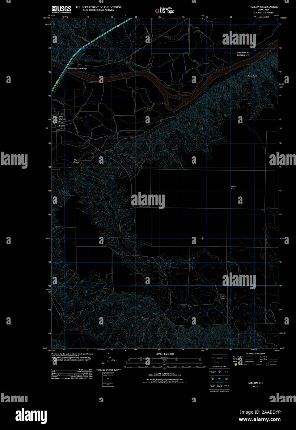 Map of fallon montana hi-res stock photography and images - Alamy