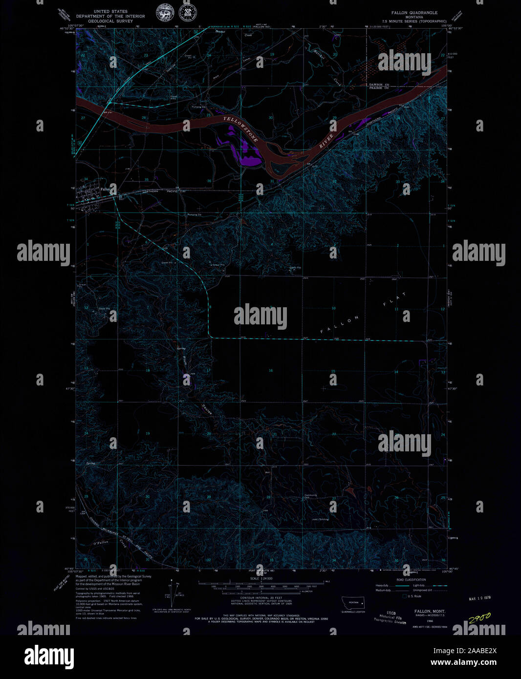 Map of fallon montana hi-res stock photography and images - Alamy