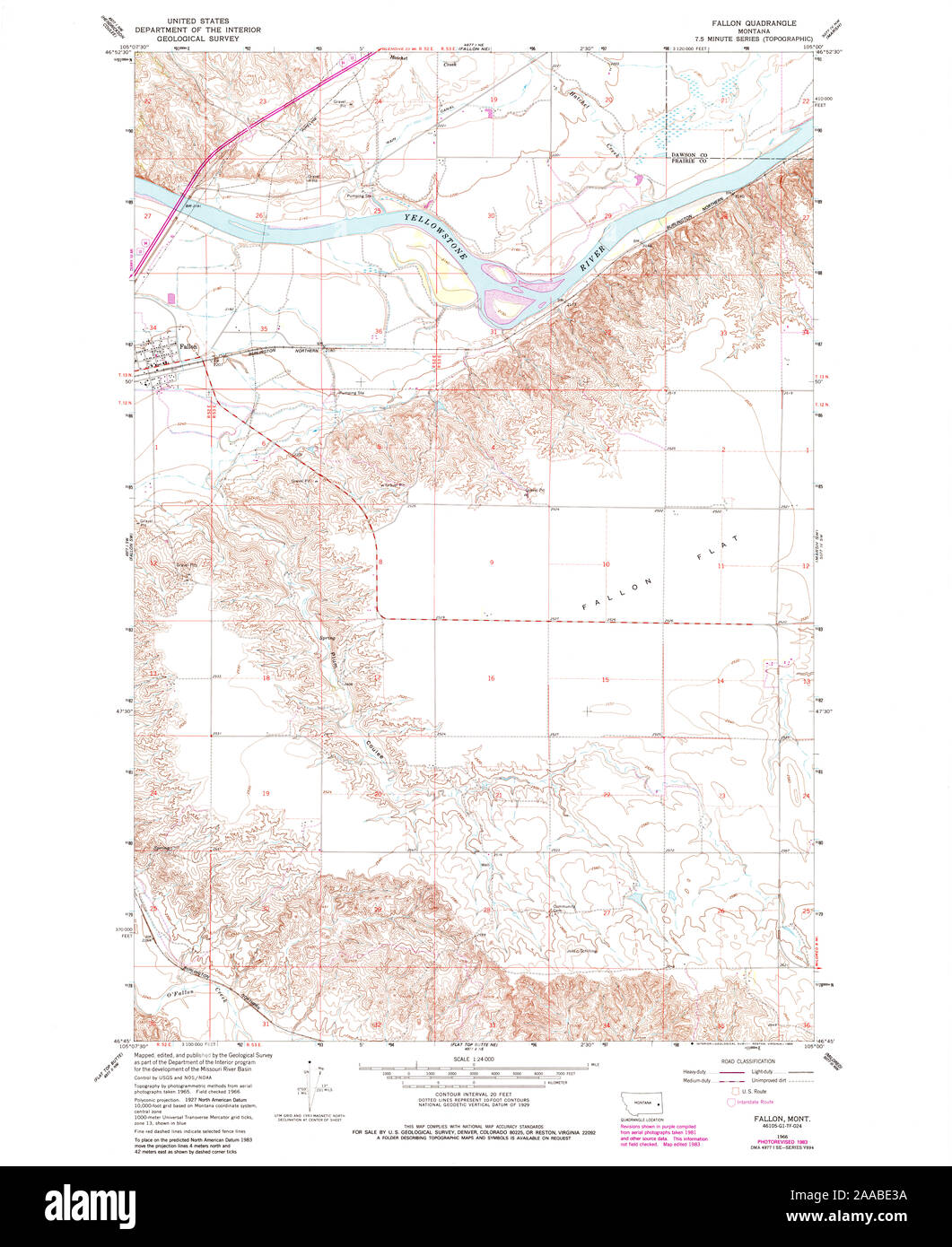 Map of fallon montana hi-res stock photography and images - Alamy