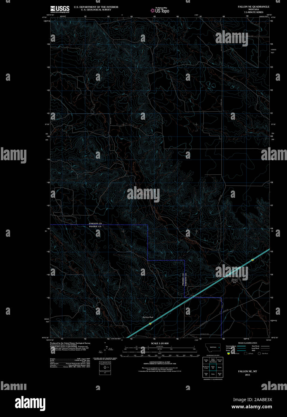 Map of fallon montana hi-res stock photography and images - Alamy