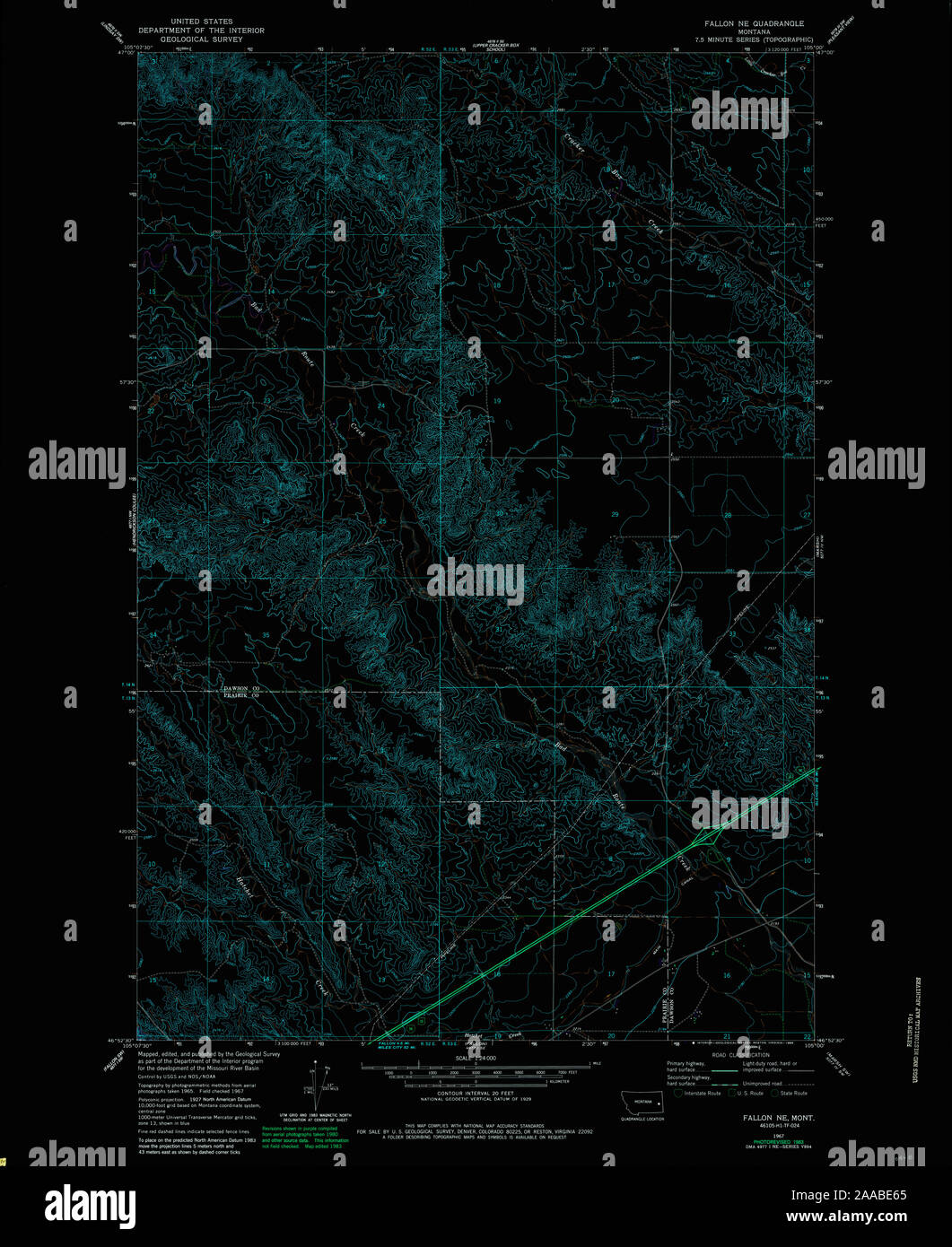 Map of fallon montana hi-res stock photography and images - Alamy