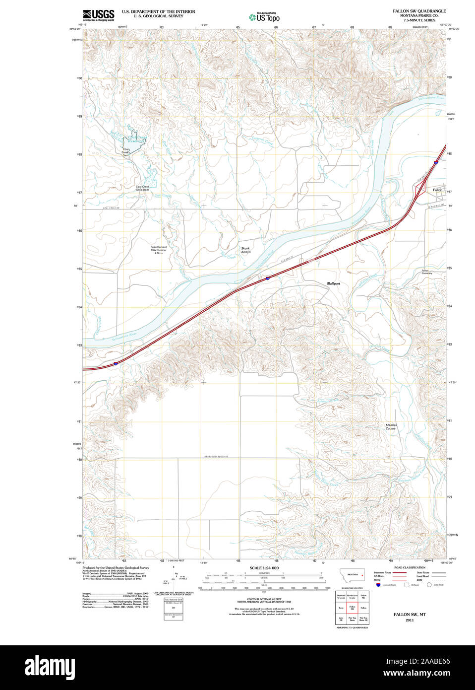 Map of fallon montana hi-res stock photography and images - Alamy