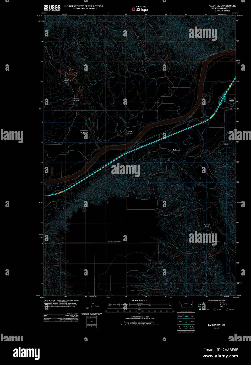 Map of fallon montana hi-res stock photography and images - Alamy