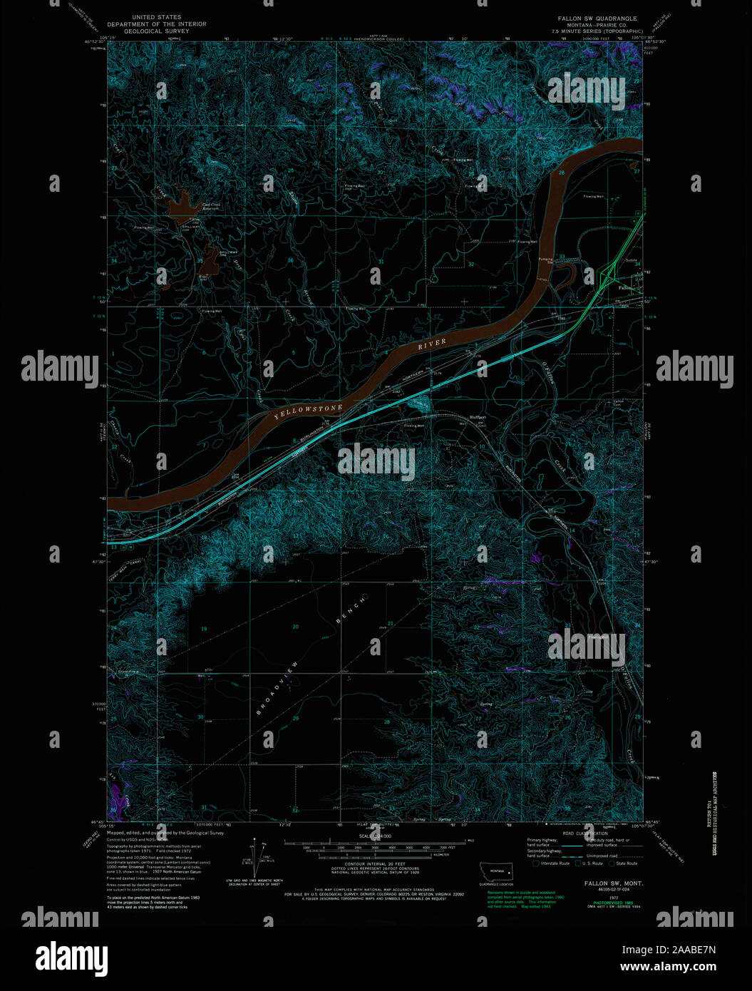Map of fallon montana hi-res stock photography and images - Alamy