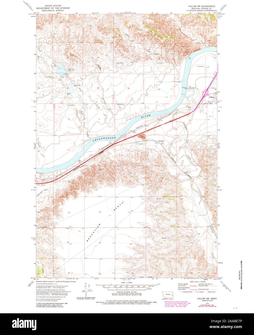 Map of fallon montana hi-res stock photography and images - Alamy