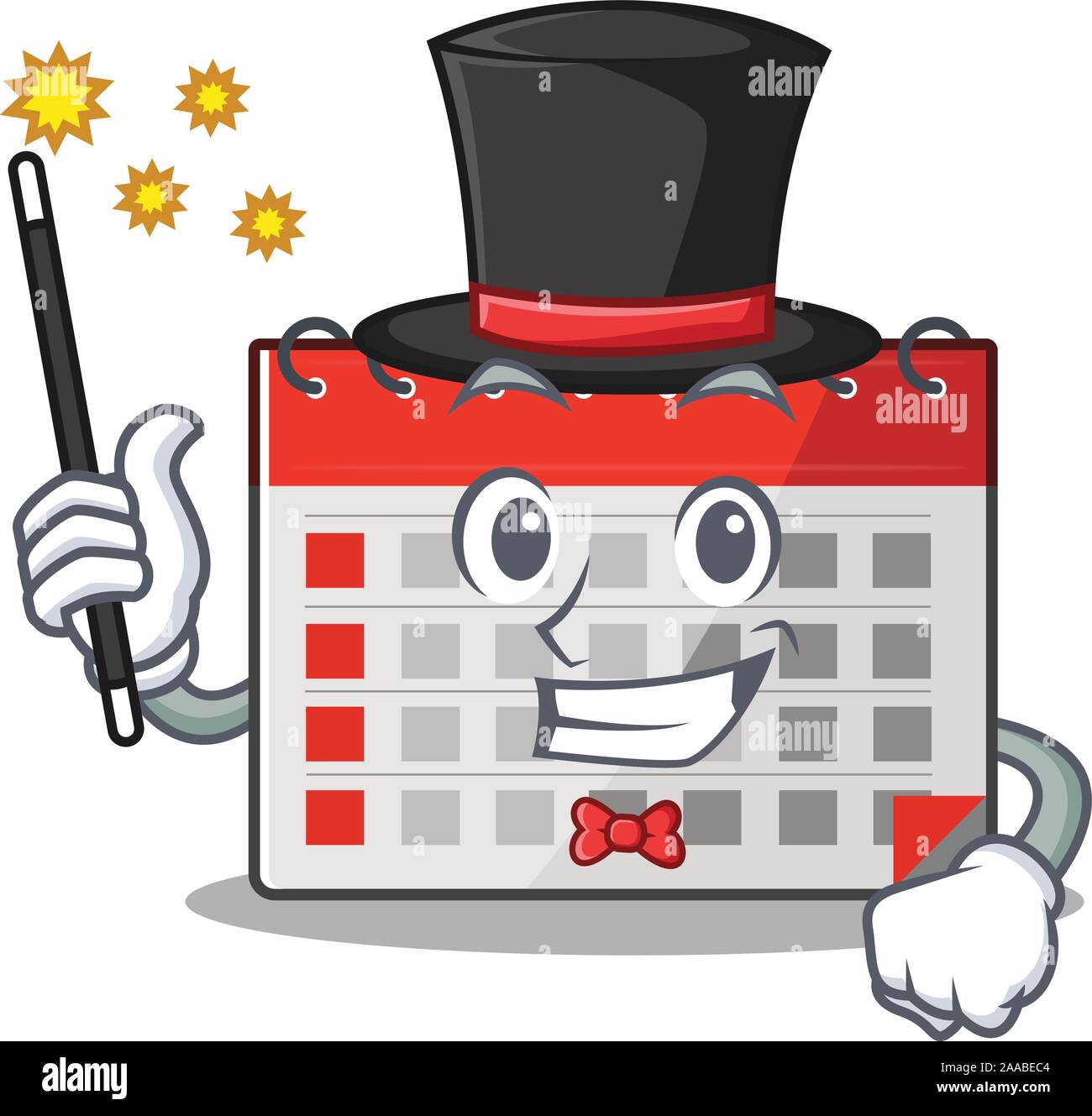 Mascot calendar with the a cartoon magician Stock Vector Image & Art ...