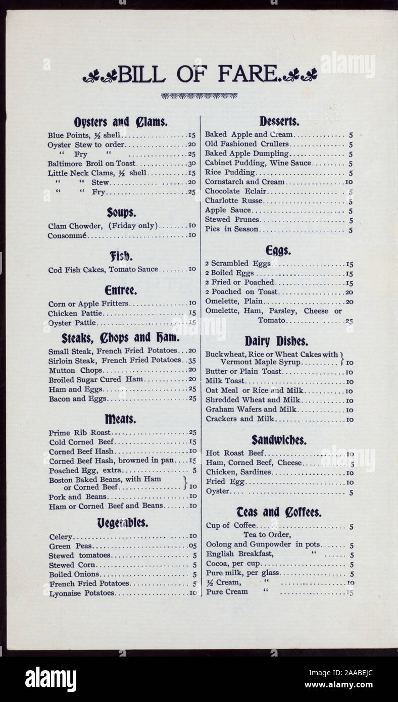 PRINTED MENU ON ONE SIDE OF FOLDER AUGMENTED BY MECHANICALLY REPRODUCED ...