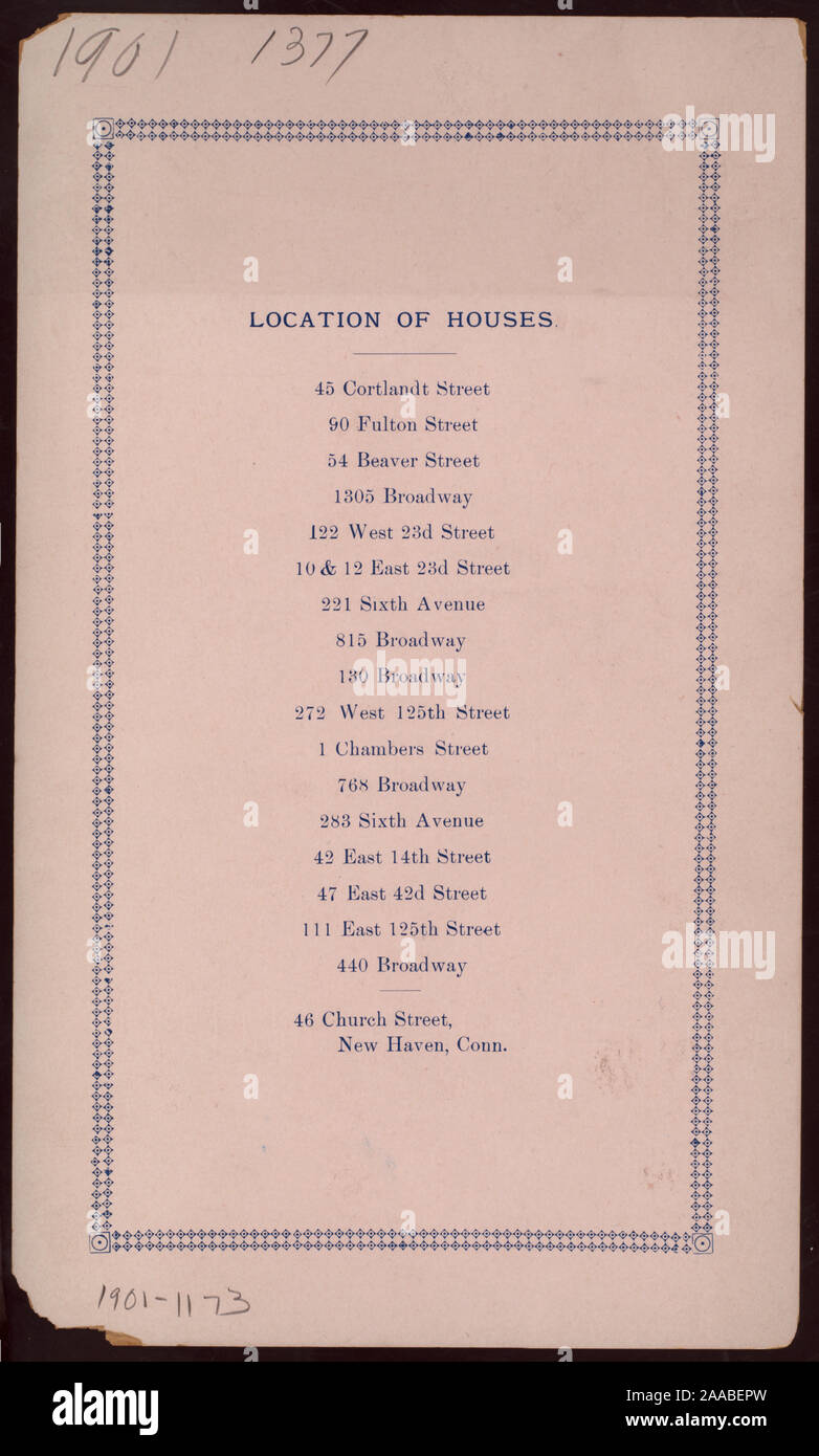 PINK STOCK; MENU FOR LADIES' DINING ROOM; DAILY MENU [held by] CHILDS ...