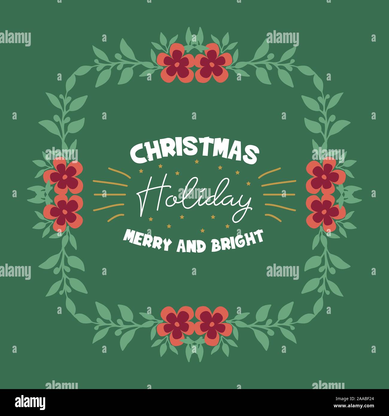 Lettering text of christmas holiday, with various shape pattern red ...