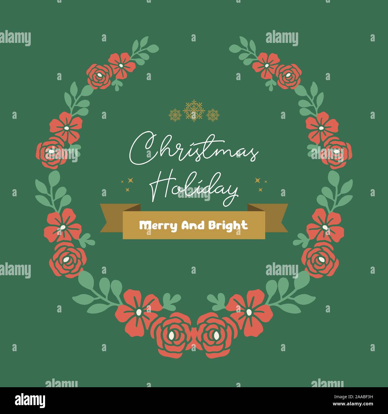 Vintage card of christmas holiday, with feature of beautiful orange ...