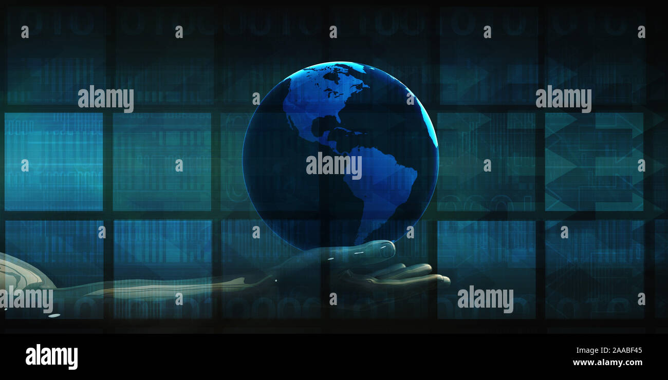 Evolving Technology Evolution As A Background Art Stock Photo - Alamy