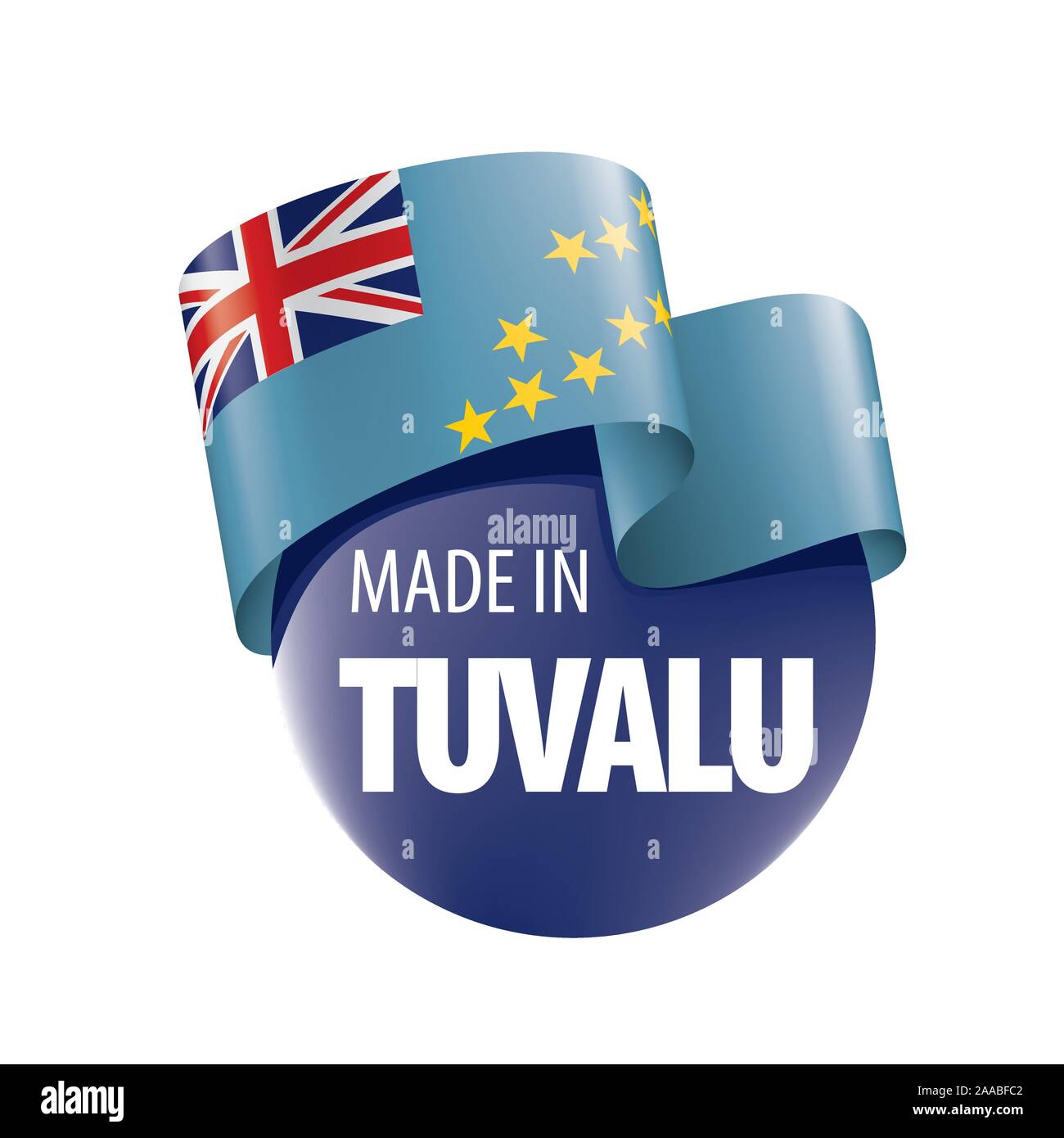 Tuvalu flag, vector illustration on a white background Stock Vector ...