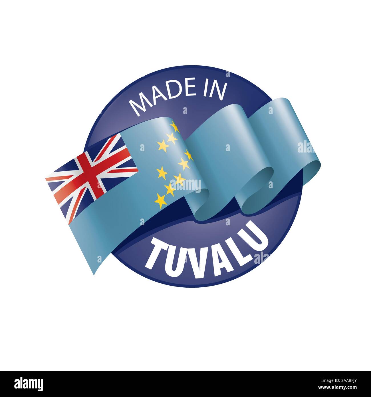 Tuvalu flag, vector illustration on a white background Stock Vector ...