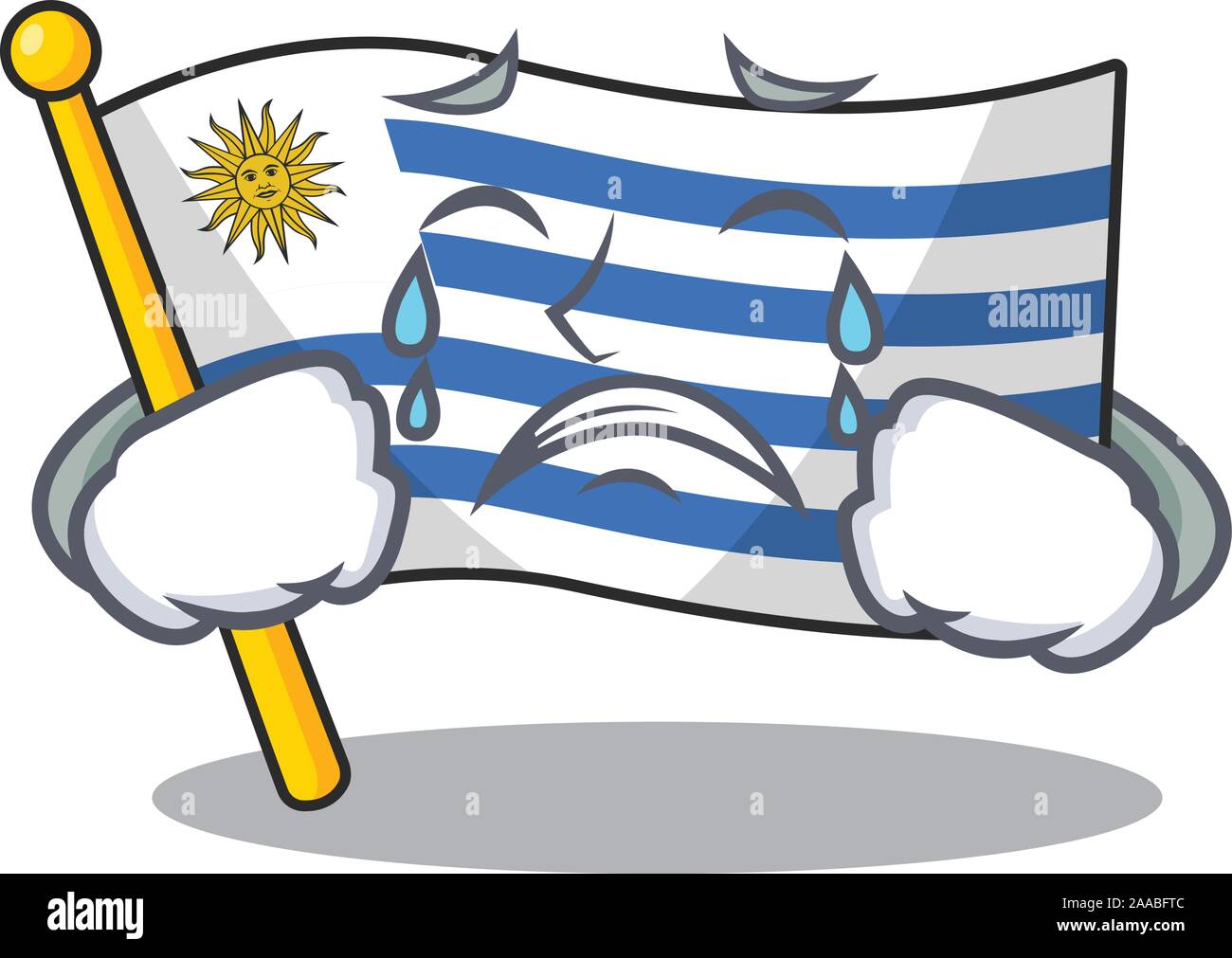 Flag uruguay cartoon with in crying character Stock Vector Image & Art ...