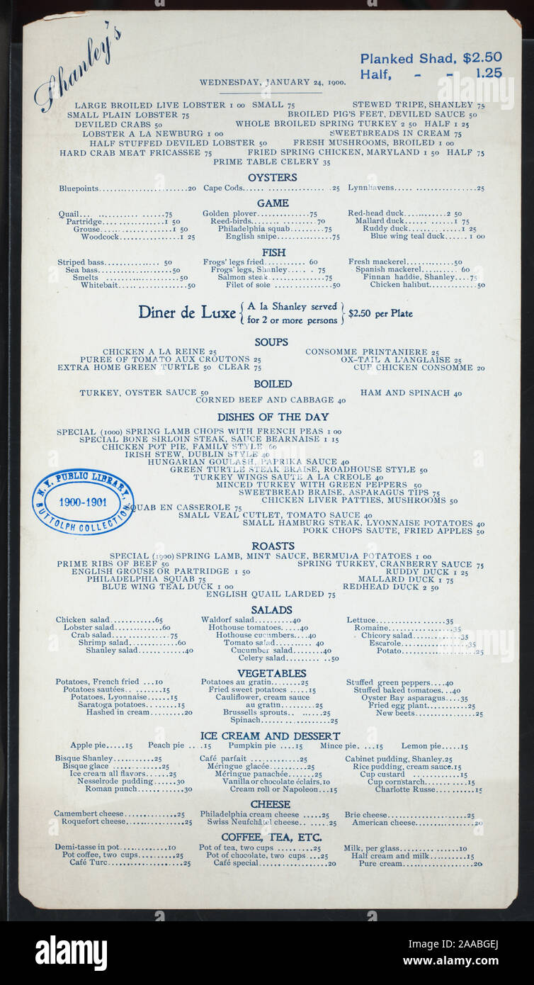 Luxe menu hi-res stock photography and images - Alamy