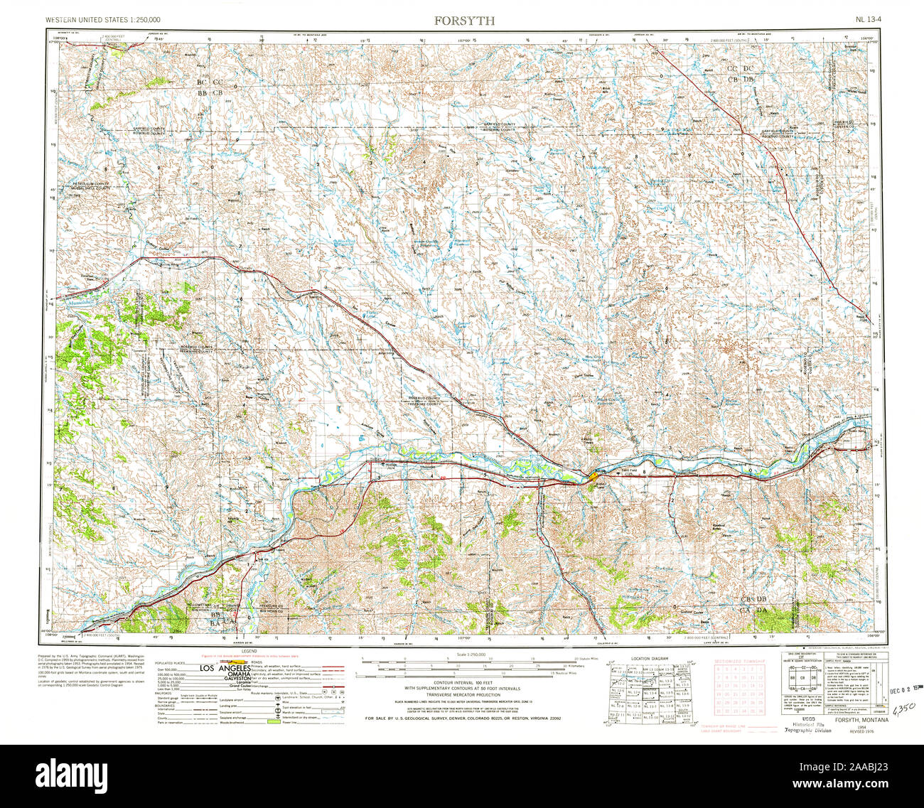 Map of forsyth montana hi-res stock photography and images - Alamy