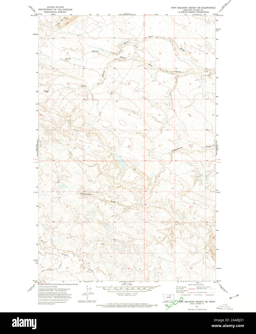 Map Of Fort Belknap Agency High Resolution Stock Photography and Images ...