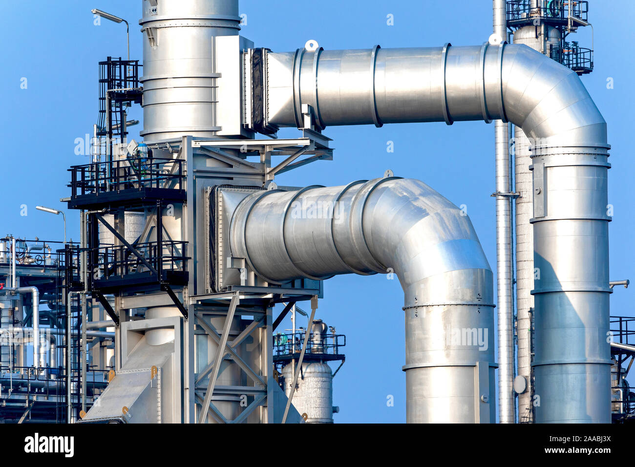 Oil and gas industrial refinery zone,Detail of equipment oil pipeline ...