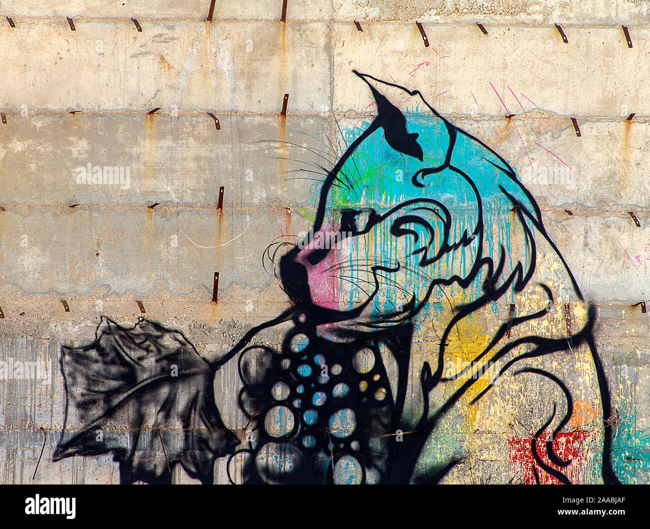 Picture of a graffiti taken at Ashkelon marina, Israel Stock Photo - Alamy