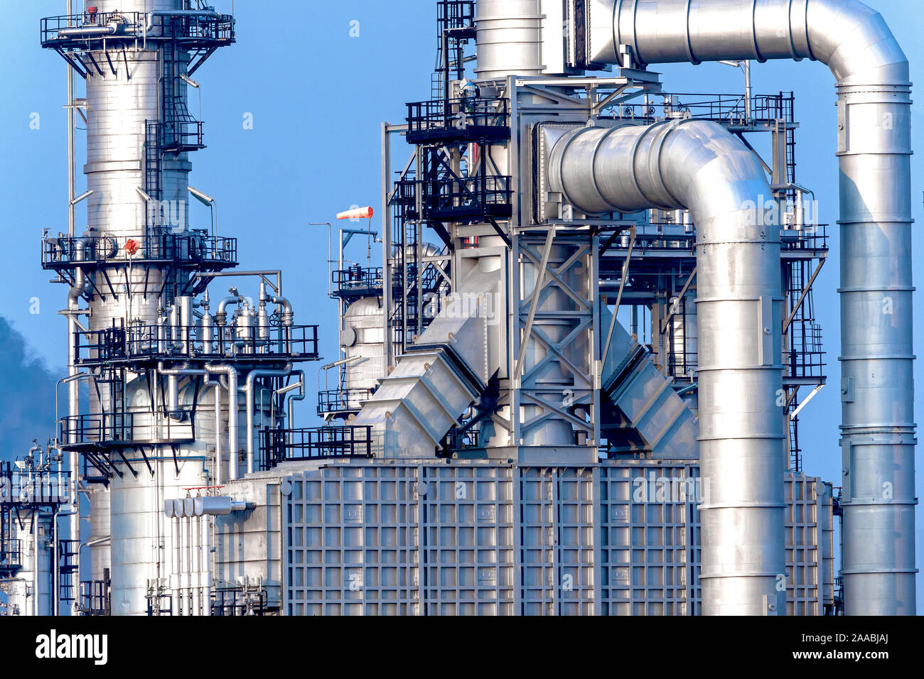Oil and gas industrial refinery zone,Detail of equipment oil pipeline ...