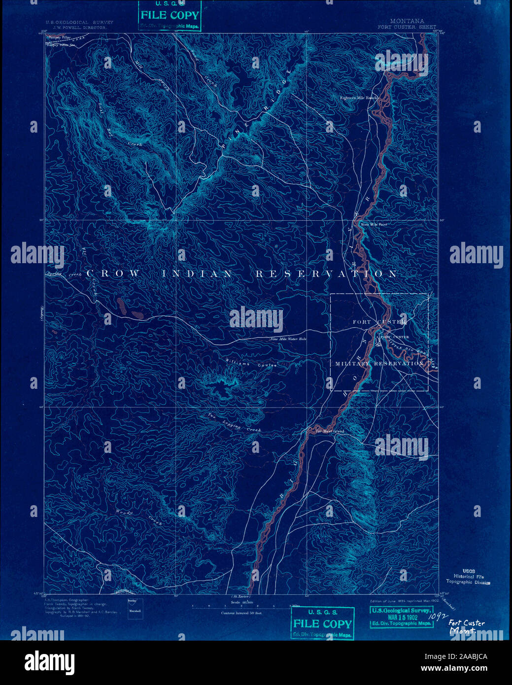Custer montana map hi-res stock photography and images - Alamy