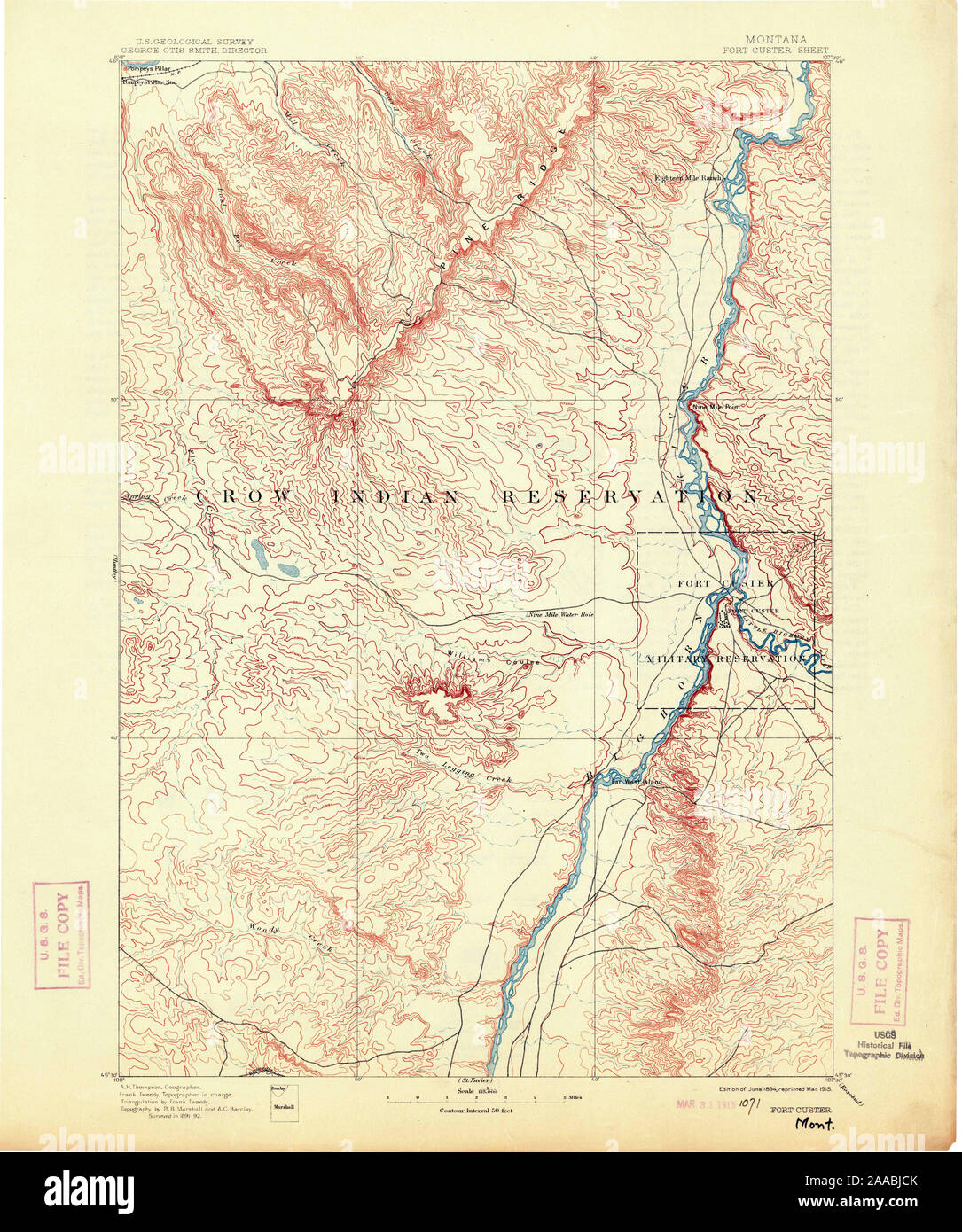Map of custer montana hi-res stock photography and images - Alamy
