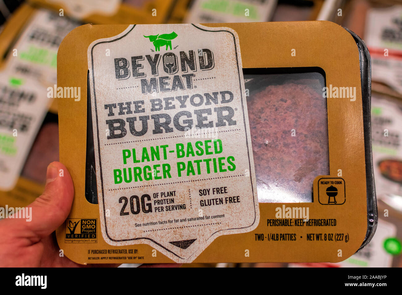 Beyond meat burger package hi-res stock photography and images - Alamy