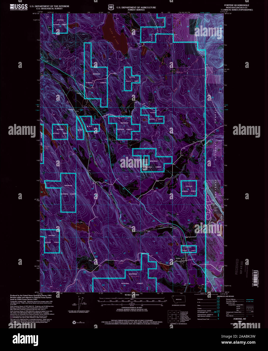 Map of fortine montana hi-res stock photography and images - Alamy