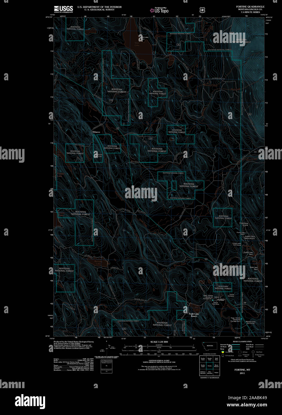 Fortine montana map hi-res stock photography and images - Alamy