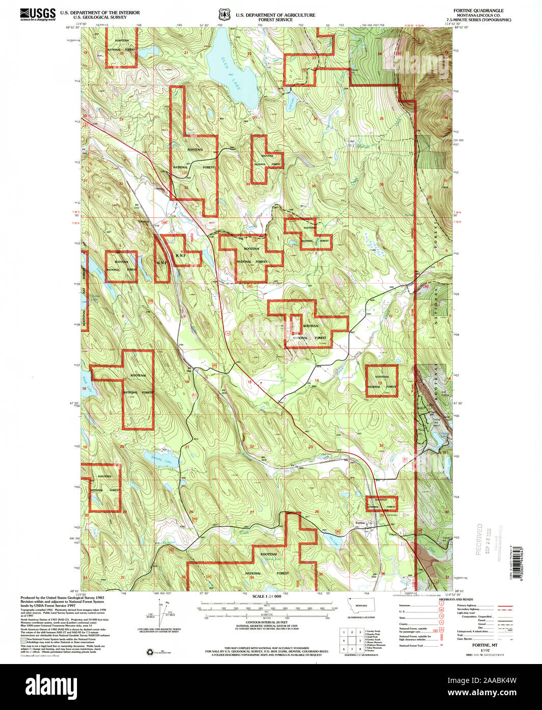 Fortine map hi-res stock photography and images - Alamy