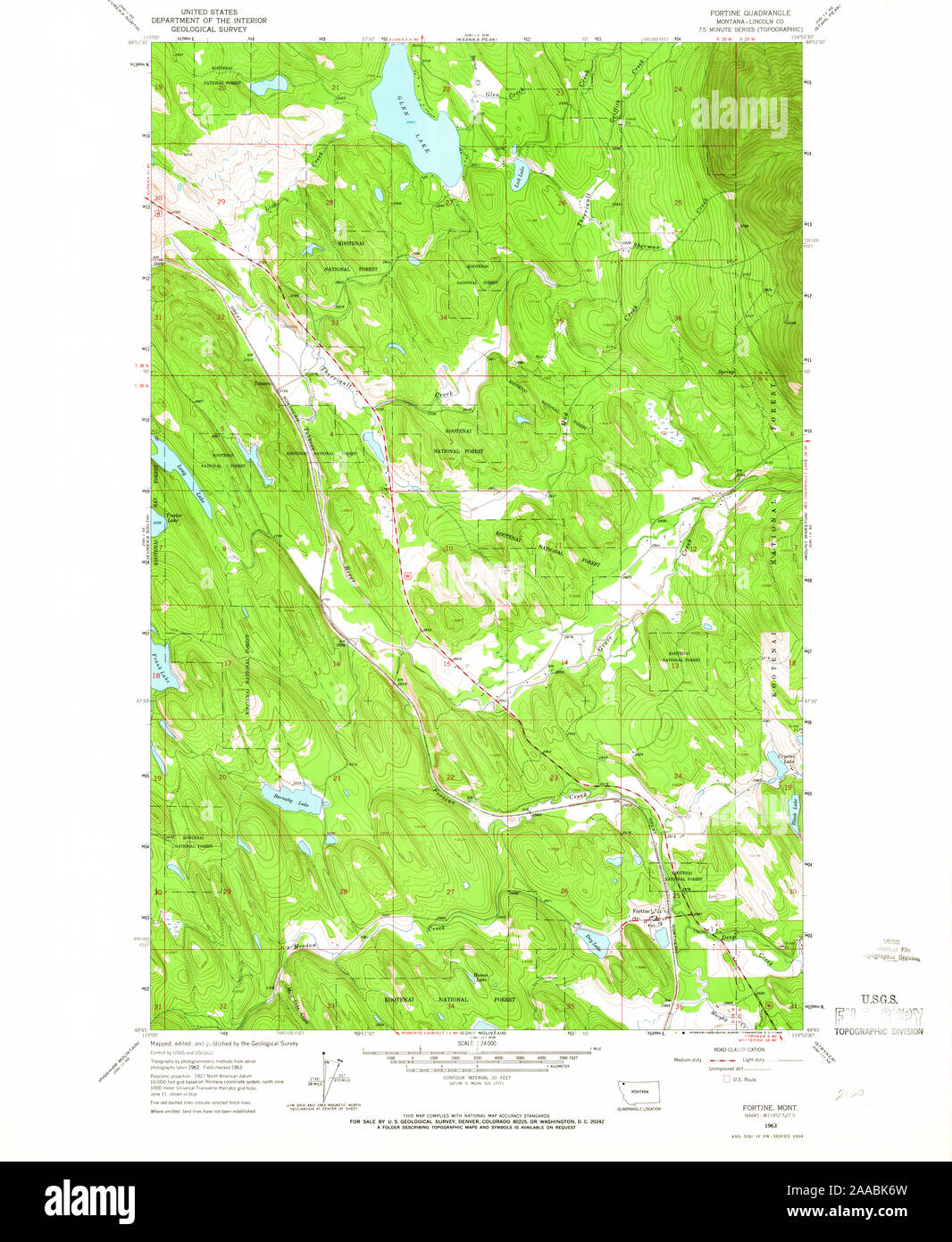 Fortine montana map hi-res stock photography and images - Alamy