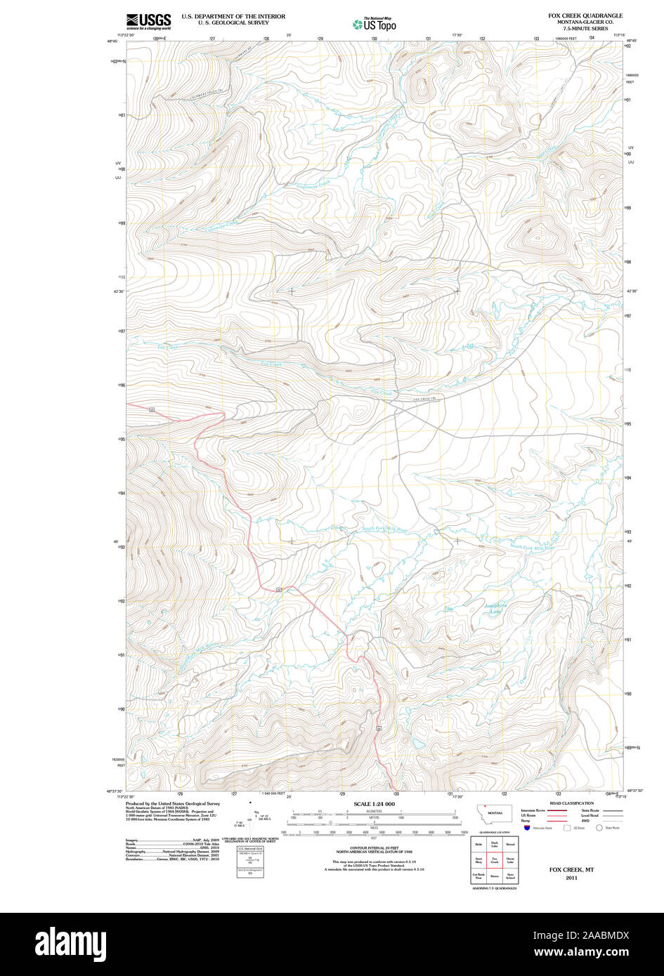 Map of fox creek hi-res stock photography and images - Alamy