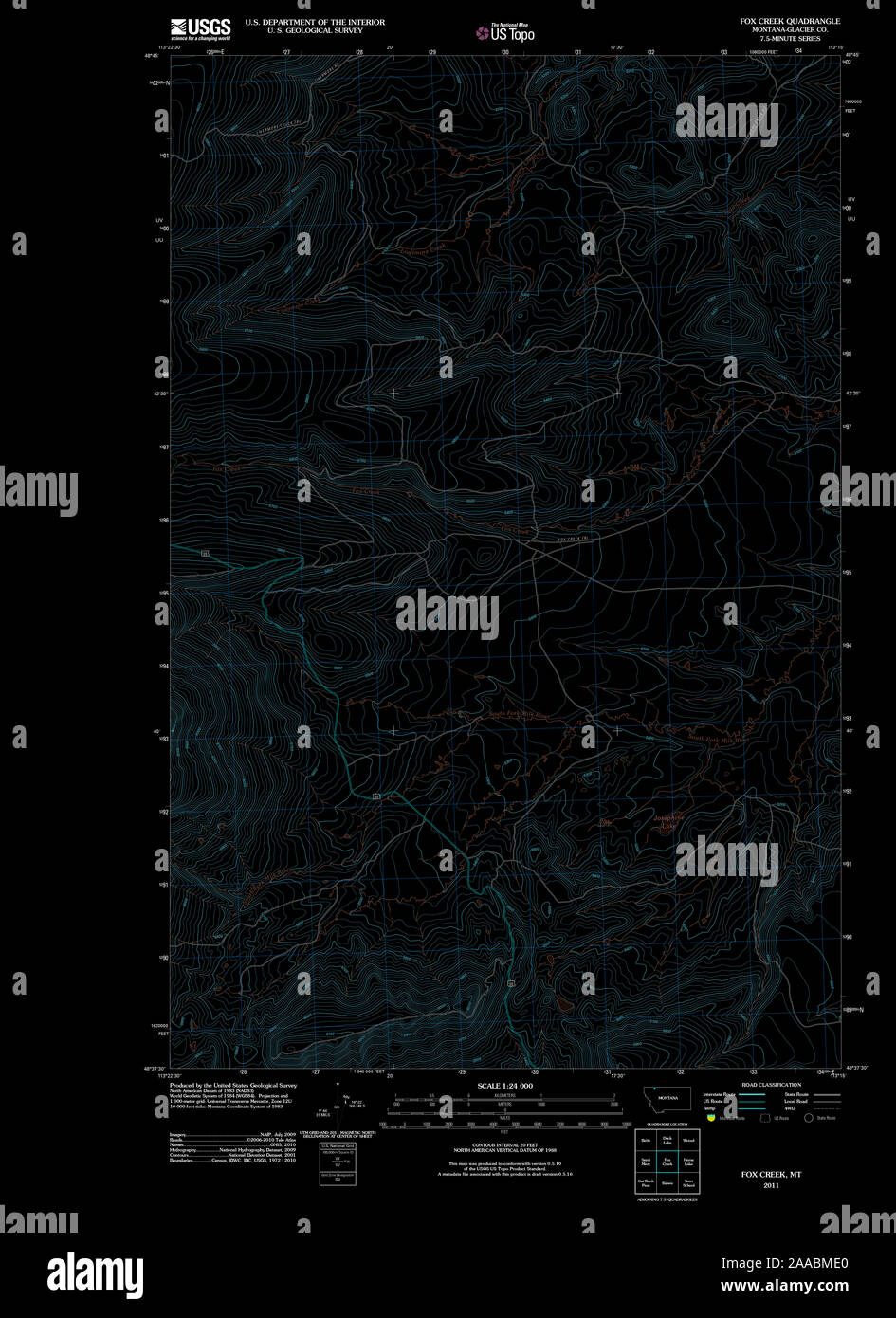 Fox creek map hi-res stock photography and images - Alamy