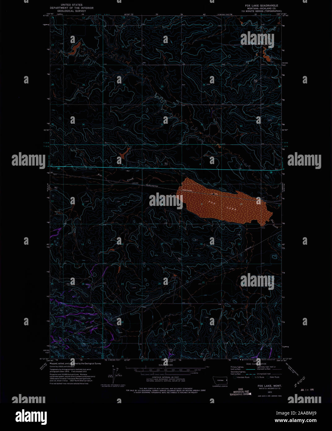 Map of fox lake hi-res stock photography and images - Alamy