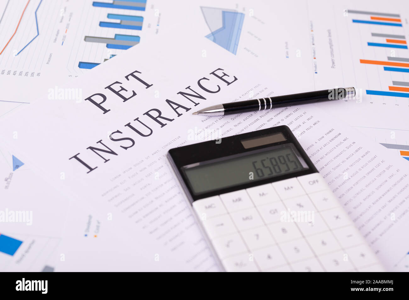 pet insurance concept, documents on the desktop Stock Photo - Alamy