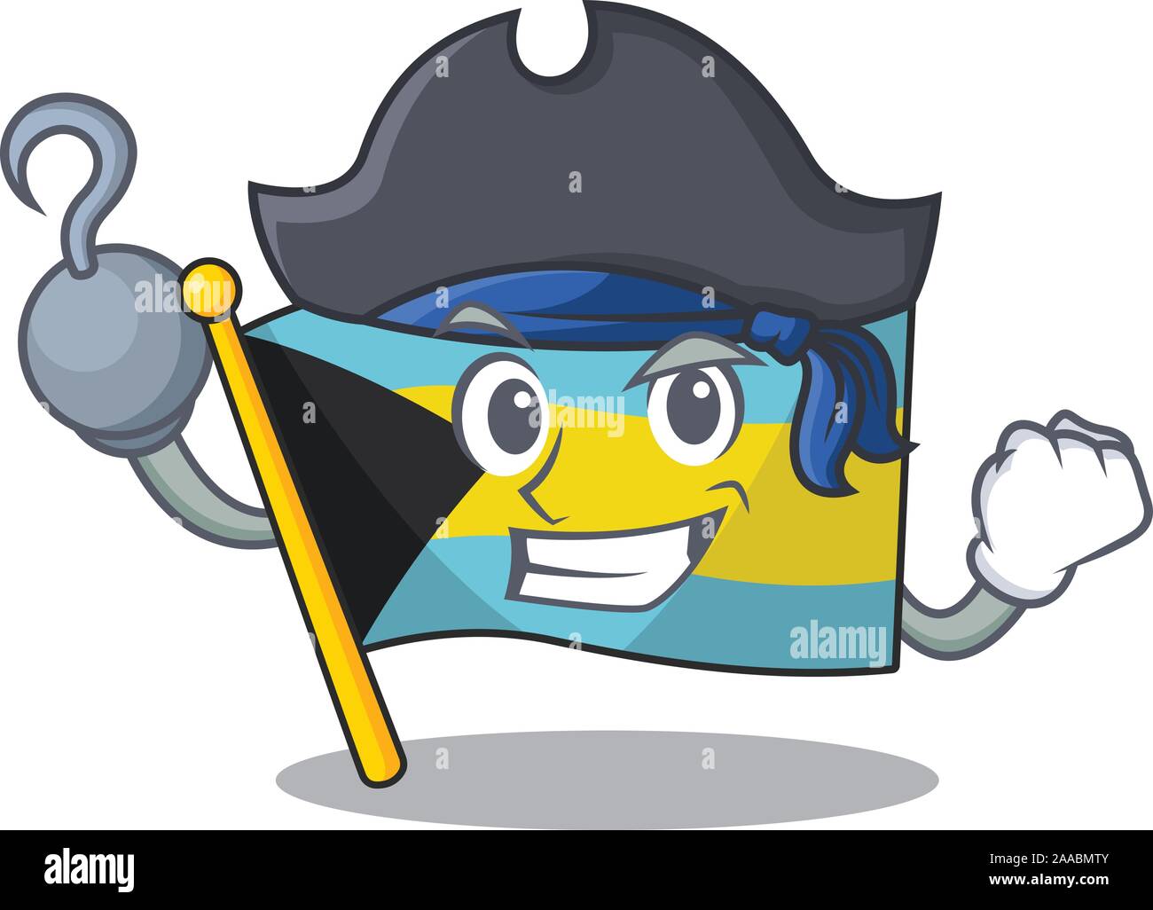 Flag bahamas cartoon with in pirate character Stock Vector Image & Art ...