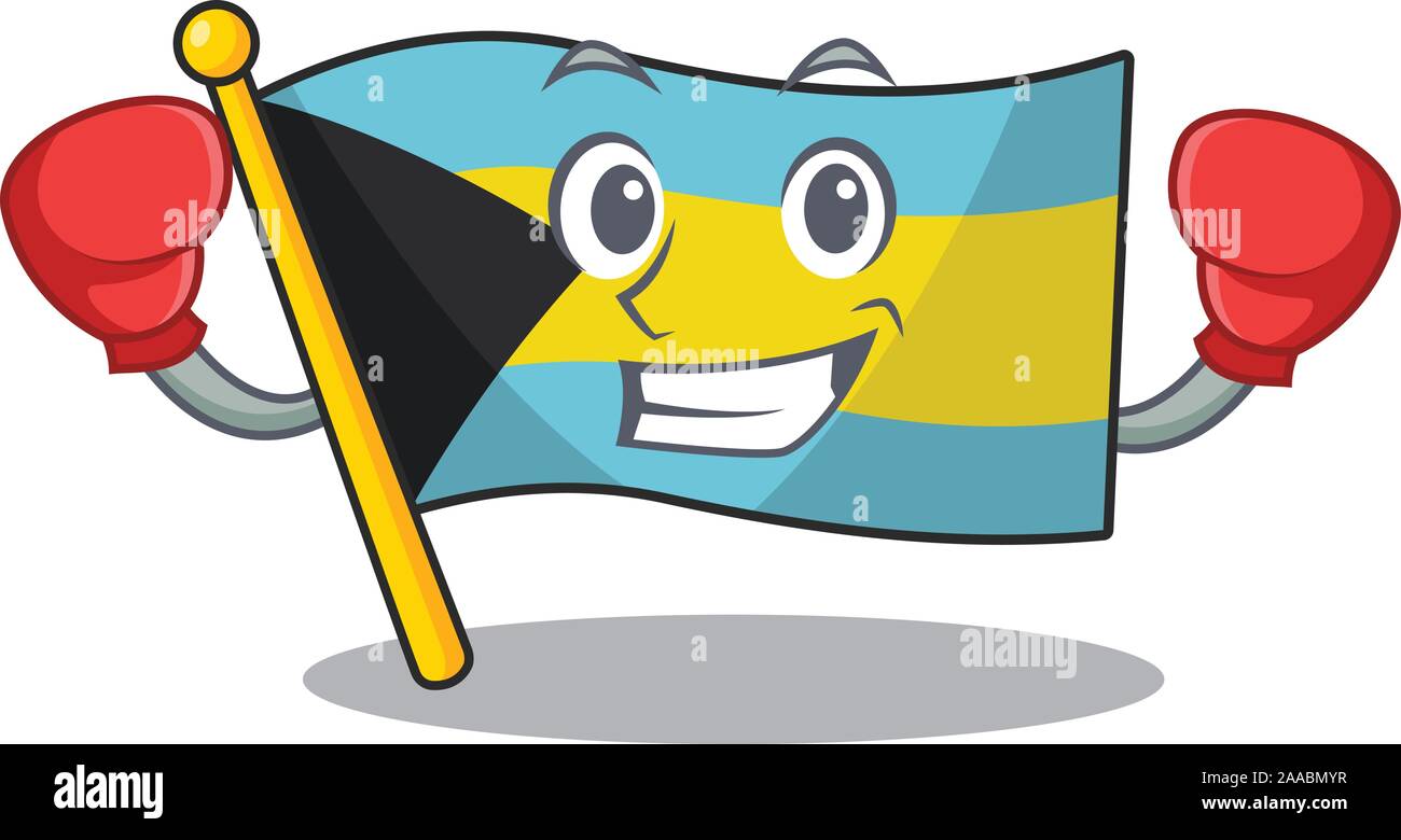 Flag bahamas cartoon with in boxing character Stock Vector Image & Art ...
