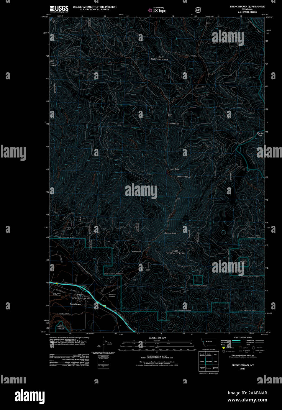 Frenchtown montana map hi-res stock photography and images - Alamy