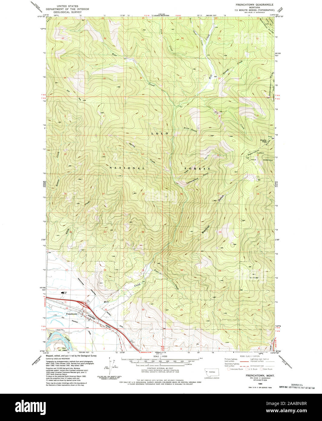 Frenchtown montana map Cut Out Stock Images & Pictures - Alamy