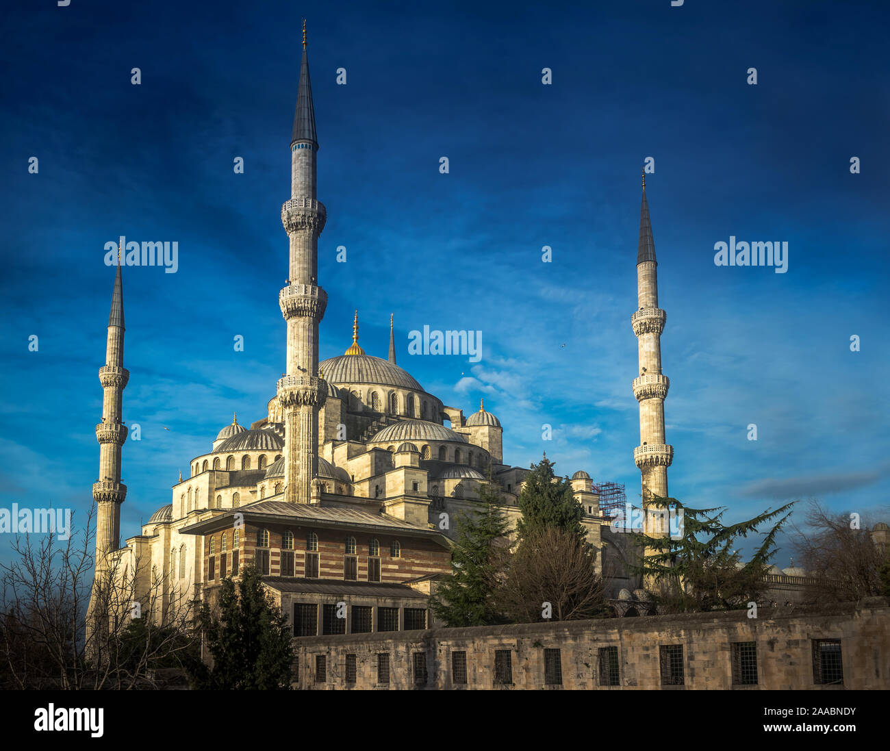 Mosque of Sultanahmet called also the Blue Mosque alley view from ...