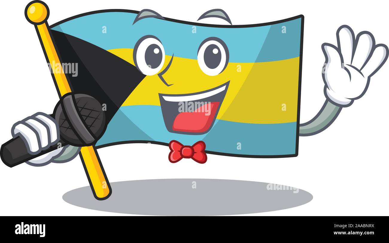 Flag bahamas cartoon with in singing character Stock Vector Image & Art ...