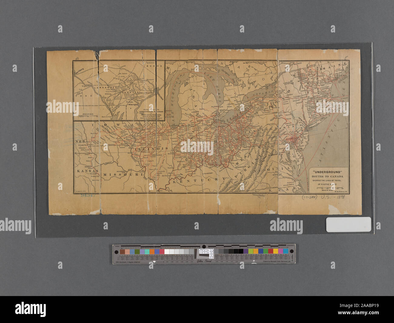 Scale ca. 1:12,500,000. Inset: Map showing the lines of the Underground ...