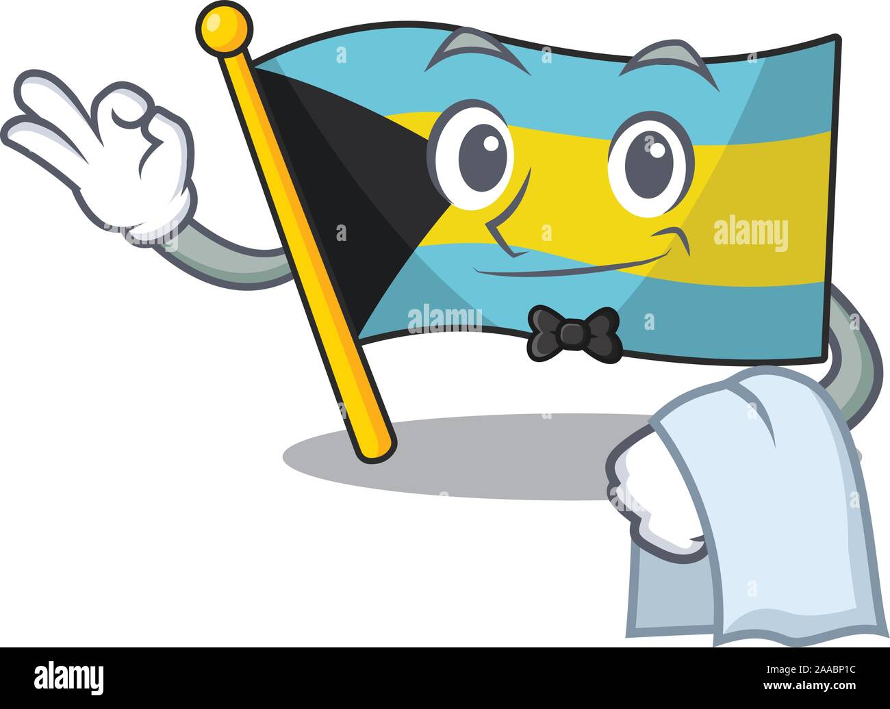 Bahamas paper flag Stock Vector Images - Alamy