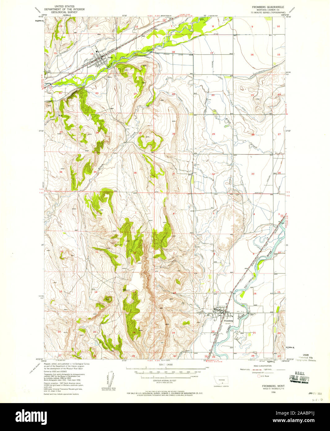 Fromberg montana map hi-res stock photography and images - Alamy