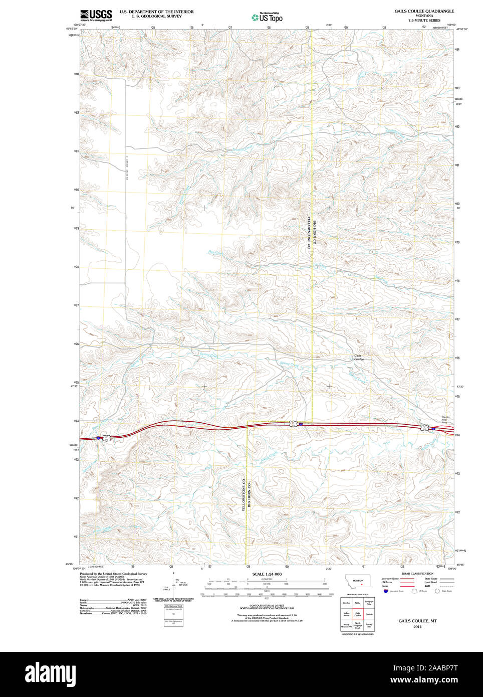Map of coulee hi-res stock photography and images - Alamy