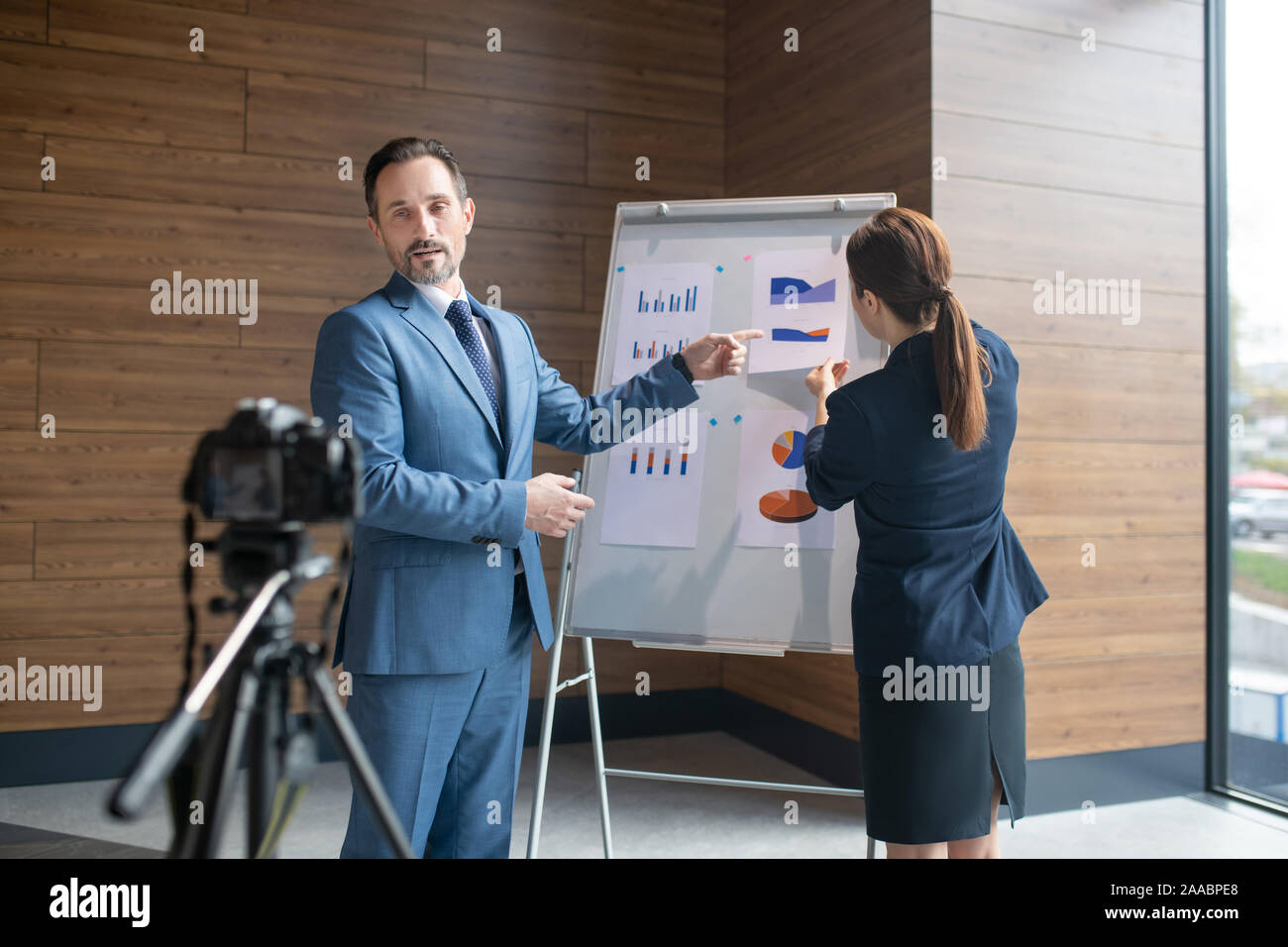 Video two smart pretty business hi-res stock photography and images - Alamy